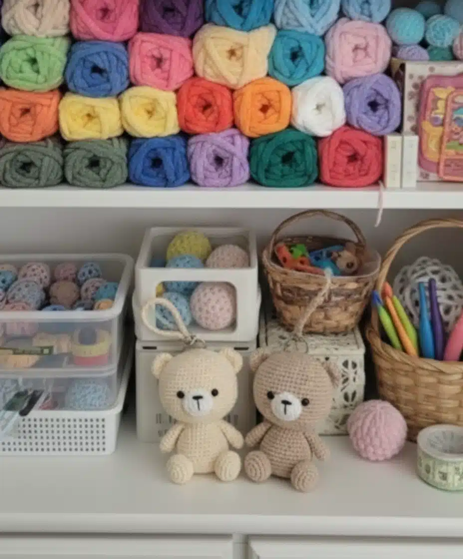 Amigurumi Teddy Bear Keychain – Free Crochet Pattern Tutorial