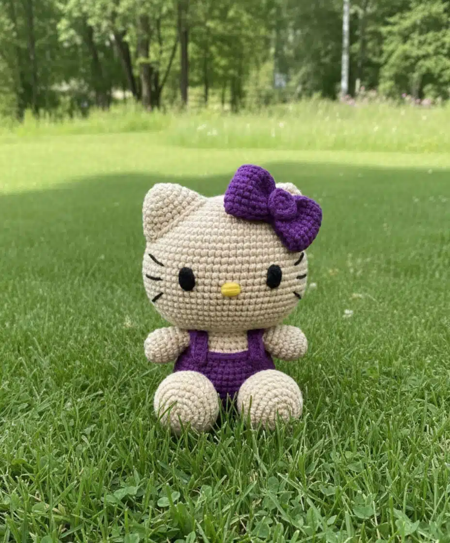 Hello Kitty Amigurumi Pattern: Free Crochet Tutorial for 15cm Plush